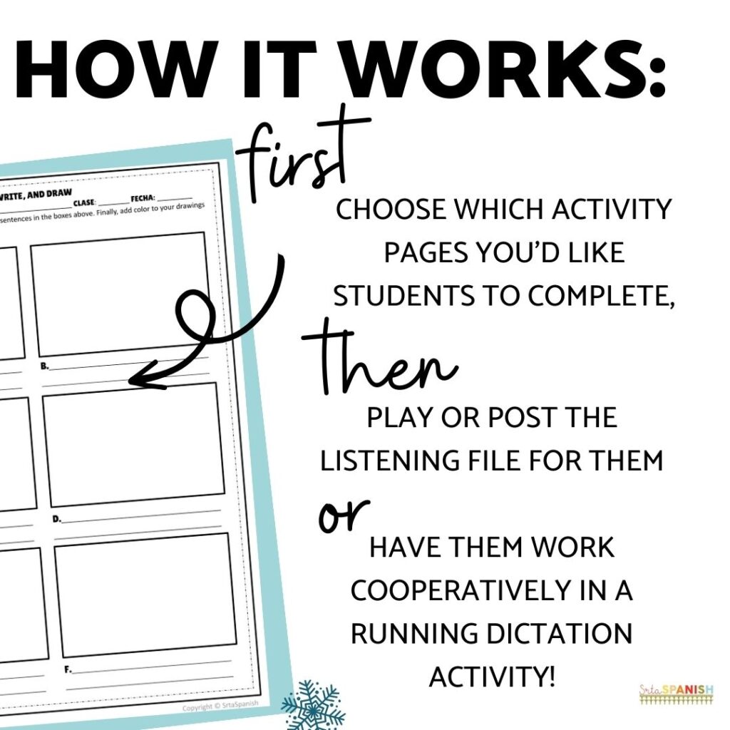 La Ropa y los Colores Spanish Clothing Colors Listening and Dictation ...