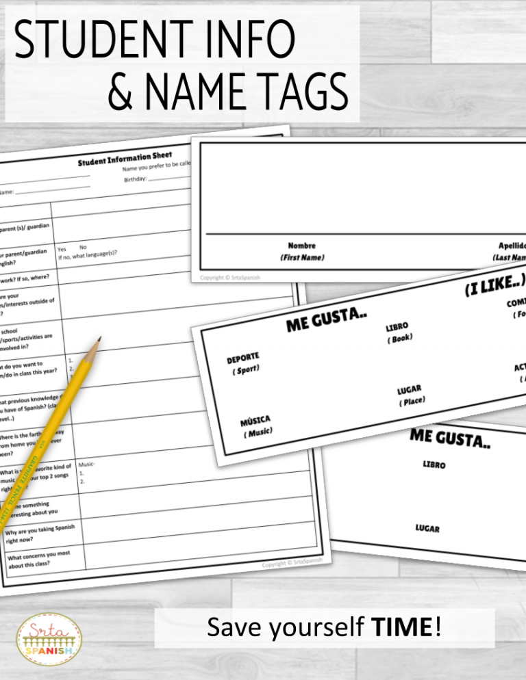 First Day of Spanish 1 Activities - Srta Spanish