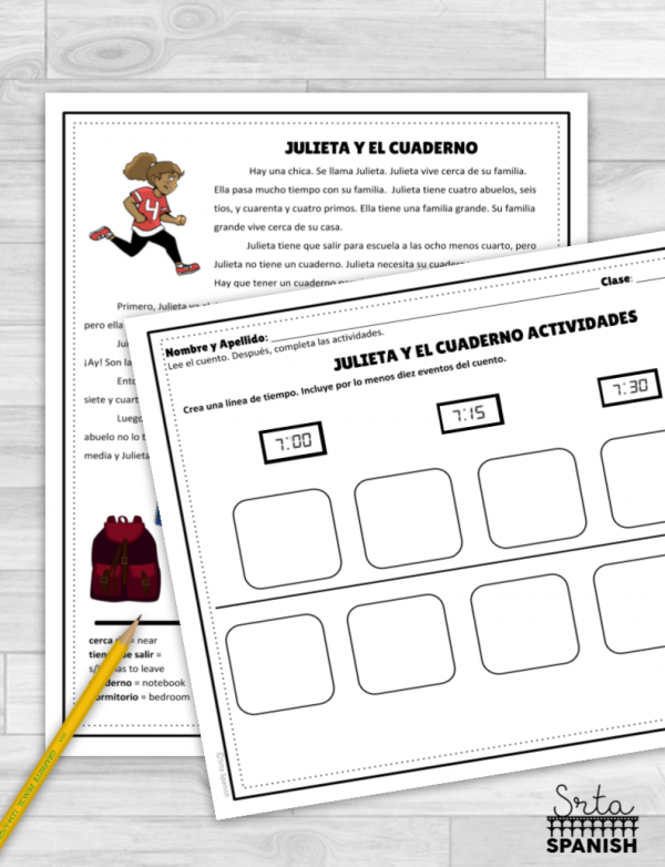 6 Activities for Telling Time in Spanish Class - Srta Spanish