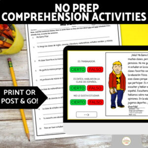 La Escuela Spanish School Schedule Reading and Activities with DIGITAL ...