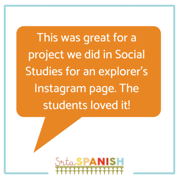 Social Media Templates in the Classroom - Srta Spanish