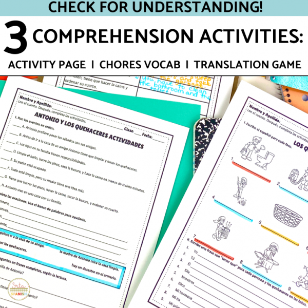 Tener Que and Quehaceres Story and Activities - Srta Spanish