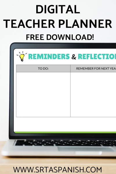 Digital Teacher Planner Variations for Google Drive - Srta Spanish