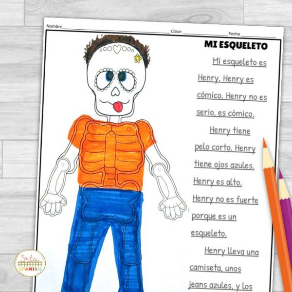 Skeleton Activities for Spanish Class - Srta Spanish