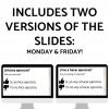 Weekend Chat Spanish Class Routine Slides - Srta Spanish