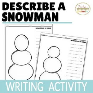 Free Spanish Snowman Writing Activity - Srta Spanish