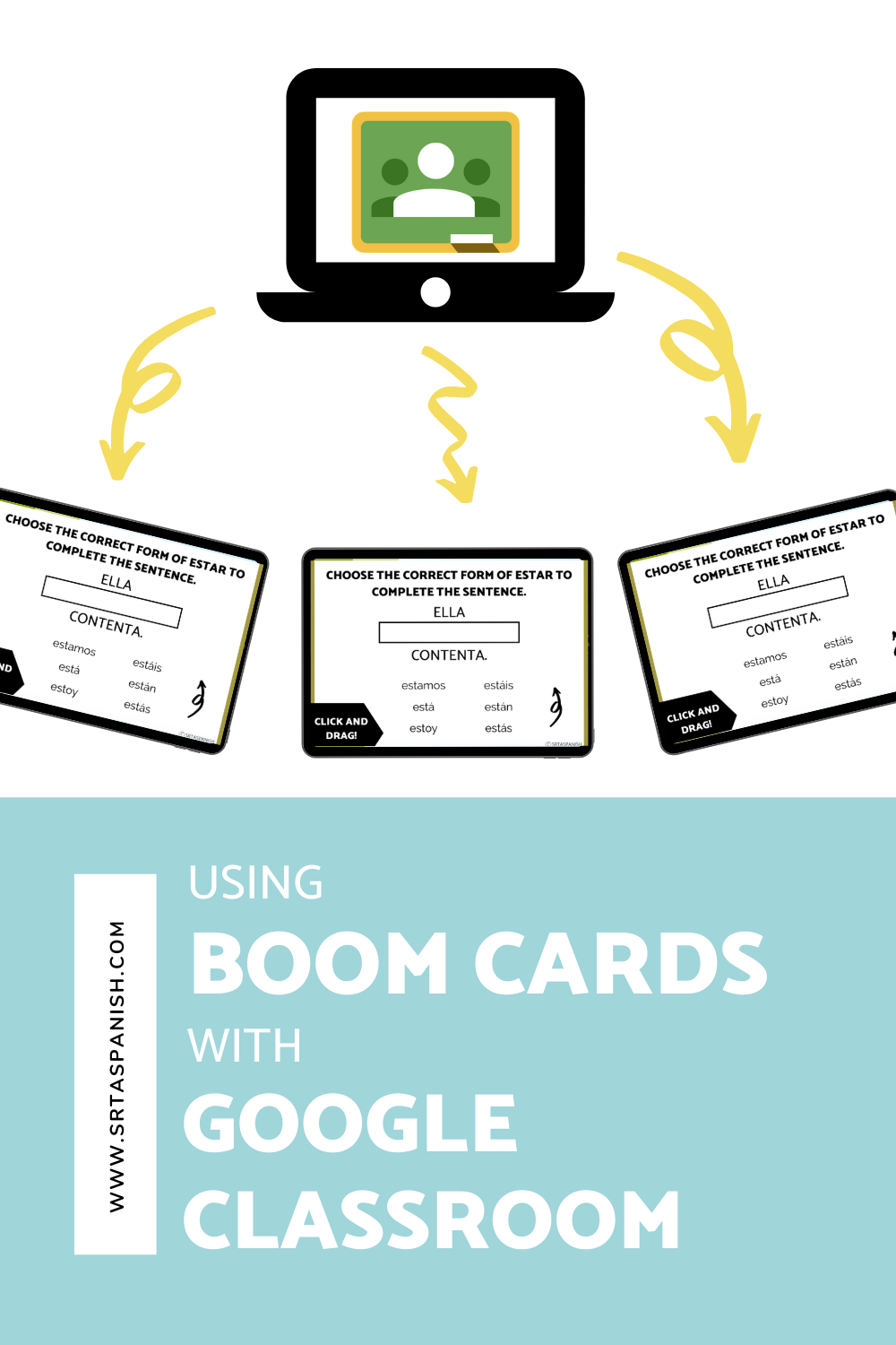 Using Boom Cards with Google Classroom - Srta Spanish