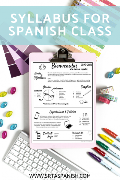 High School Spanish Syllabus for a Beginning Language Course - Srta Spanish