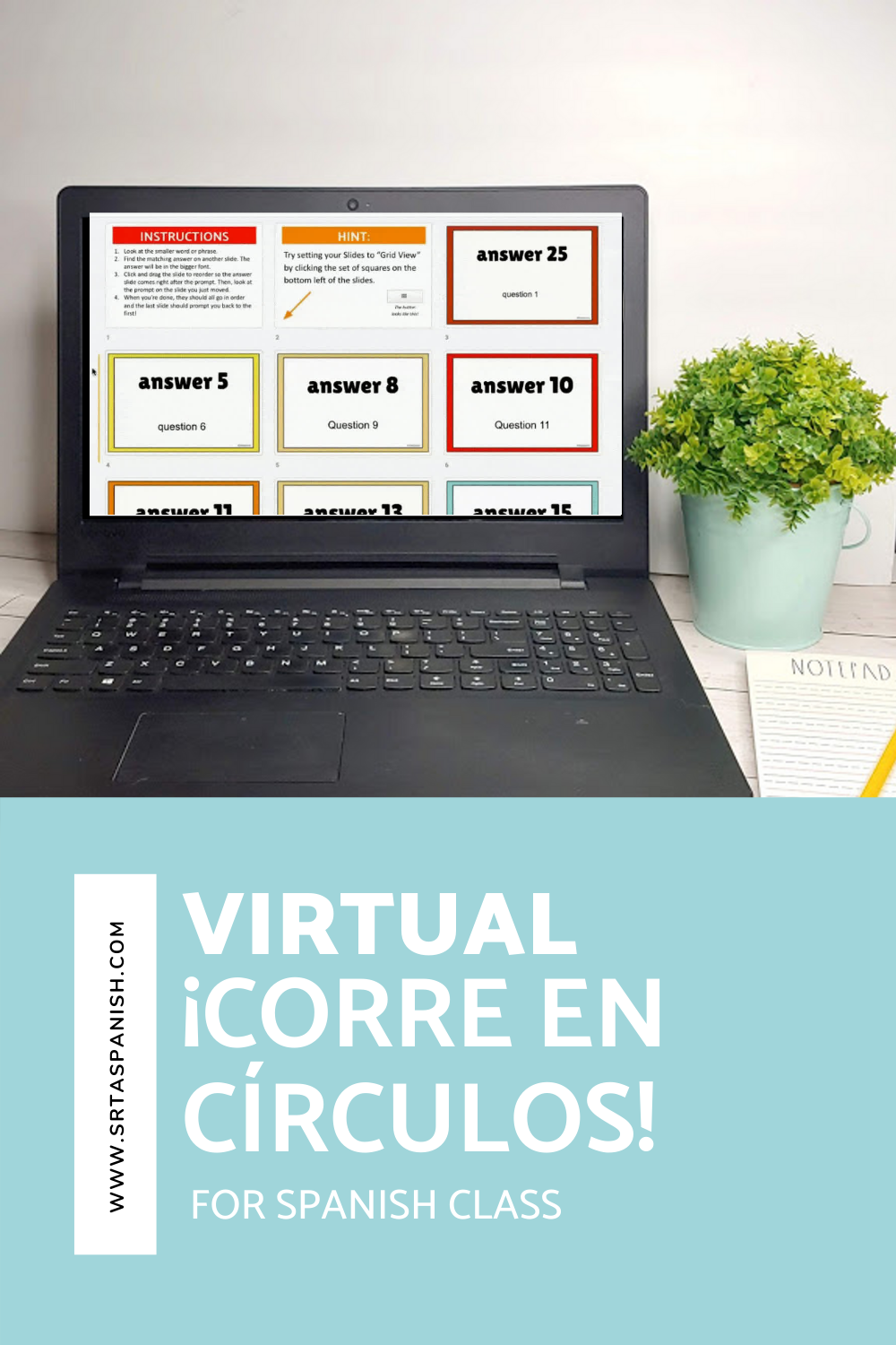 ¡Corre en Círculos! for Distance Learning or Hybrid Schedule - Srta Spanish