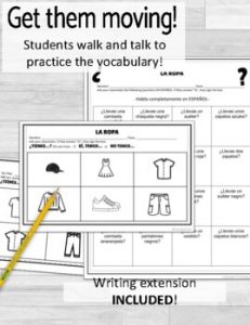 Clothing La Ropa Spanish Speaking Activity - Srta Spanish