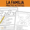 Family Worksheet Spanish Practice Activities - Srta Spanish