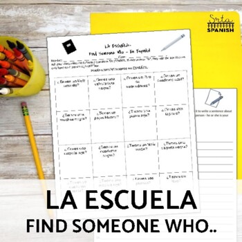 School Supplies and Colors Spanish Speaking Activity - Srta Spanish