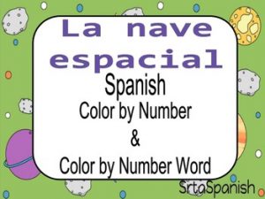 Spanish Color by Numbers and Number Words - Srta Spanish