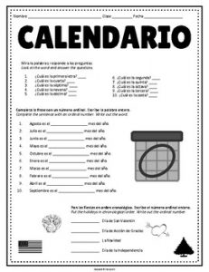 Spanish Ordinal Numbers Worksheets - Srta Spanish