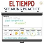 El Tiempo Weather Speaking Activity - Srta Spanish