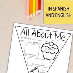 Spanish All About Me Worksheet and Digital Activity - Srta Spanish