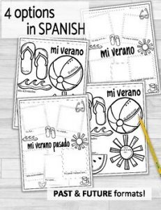 El Verano Summer Writing Activity in Spanish and English - Srta Spanish