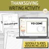 Thanksgiving Break Writing Activity in Spanish and English with DIGITAL ...
