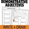 Demonstrative Adjectives Writing and Drawing Activities - Srta Spanish