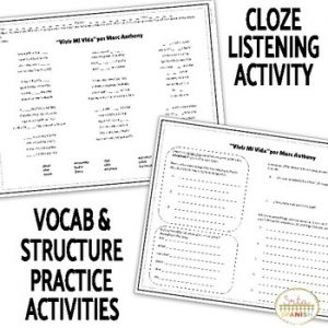 Ir A Infinitive “Vivir Mi Vida” Cloze Activity - Srta Spanish