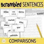 Scrambled Sentences Activity Bundle - Srta Spanish