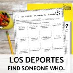 Los Deportes Sports Speaking Activity - Srta Spanish