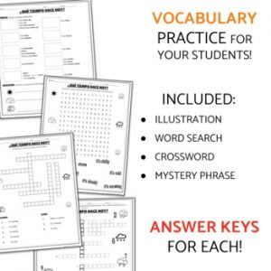 El Tiempo Weather in Spanish BUNDLE - Srta Spanish