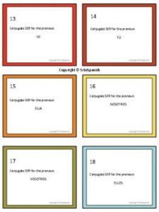 Present Tense Task Cards SER Practice Activities - Srta Spanish