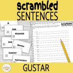 Scrambled Sentences Activity Bundle - Srta Spanish