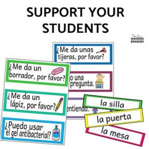 RAINBOW Classroom Decor BUNDLE - Srta Spanish