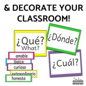 RAINBOW Classroom Decor BUNDLE - Srta Spanish