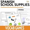 Los Objetos de Clase School Supplies Vocabulary Worksheets - Srta Spanish