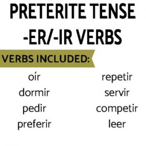 Stem Changing Verbs Spanish Preterite ER IR Review Game Pack - Srta Spanish