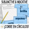 Subjunctive vs Indicative Spanish Practice ¡Corre en Círculos! Activity ...