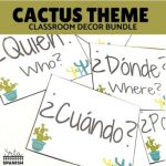 Classroom Decor Bundle Cactus Theme - Srta Spanish