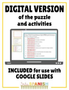 Printable Word Search in Spanish for Cognates - Srta Spanish