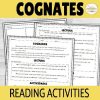 Spanish Cognates Reading Activities with Digital Version - Srta Spanish