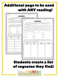 Spanish Cognates Reading Activities with Digital Version - Srta Spanish