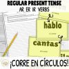 Present Regular AR ER IR Verbs ¡Corre en Círculos! Activity with ...
