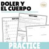 Doler and Body Parts in Spanish Read, Draw, and Write Activities - Srta ...