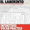Spanish Infinitives Vocabulary Maze Practice Activity with DIGITAL ...