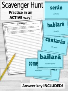 Regular Verbs in Future Tense Spanish ¡Corre en Círculos! Activity ...