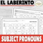 Subject Pronouns Worksheet Spanish Activity Maze - Srta Spanish