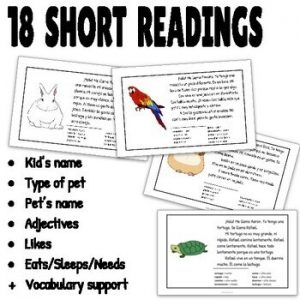 Las Mascotas Pets in Spanish Reading and Activities with DIGITAL Option ...