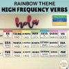 Spanish High Frequency Verb Posters Rainbow Theme - Srta Spanish