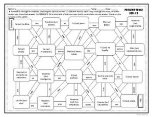 Ser Present Tense Spanish Maze Practice Activity with DIGITAL Option ...