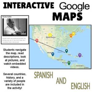 Afro-Latino Digital Activities for Google Maps SPANISH AND ENGLISH ...