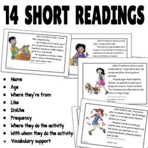 Pasatiempos Spanish Free Time Activities Reading with DIGITAL Option ...