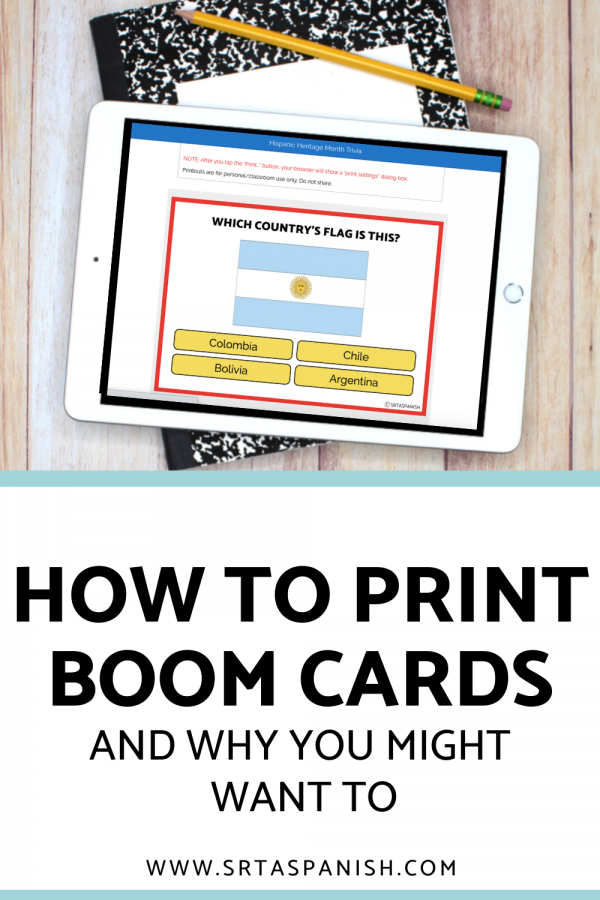 Boom Cards in Spanish Class - Srta Spanish