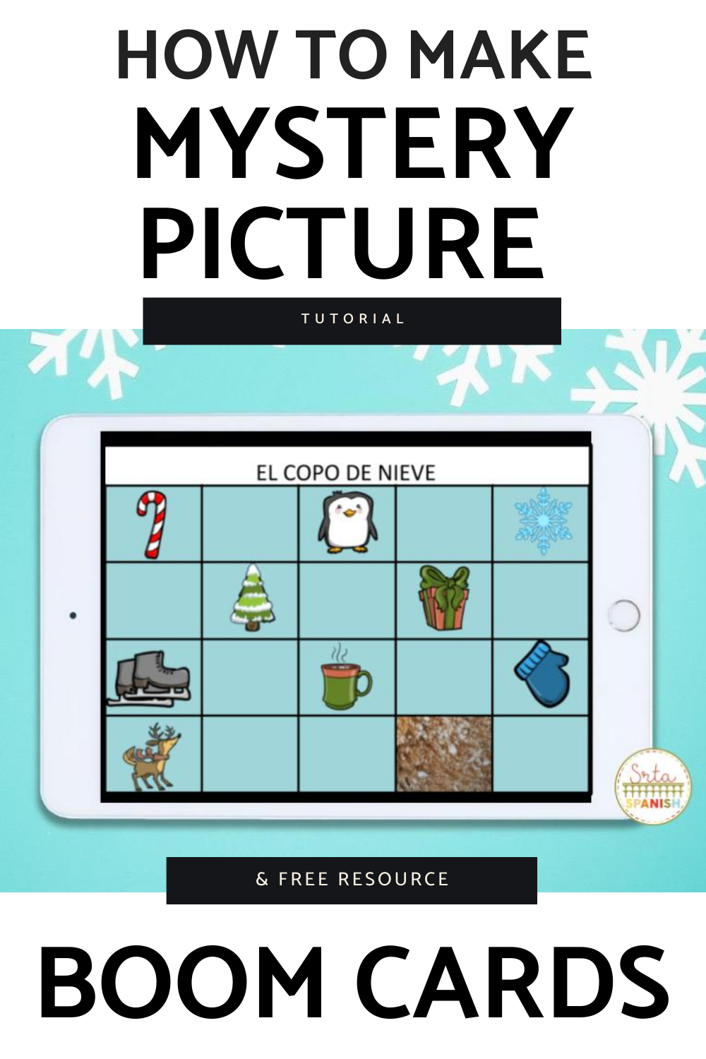 Mystery Picture Boom Cards - Srta Spanish